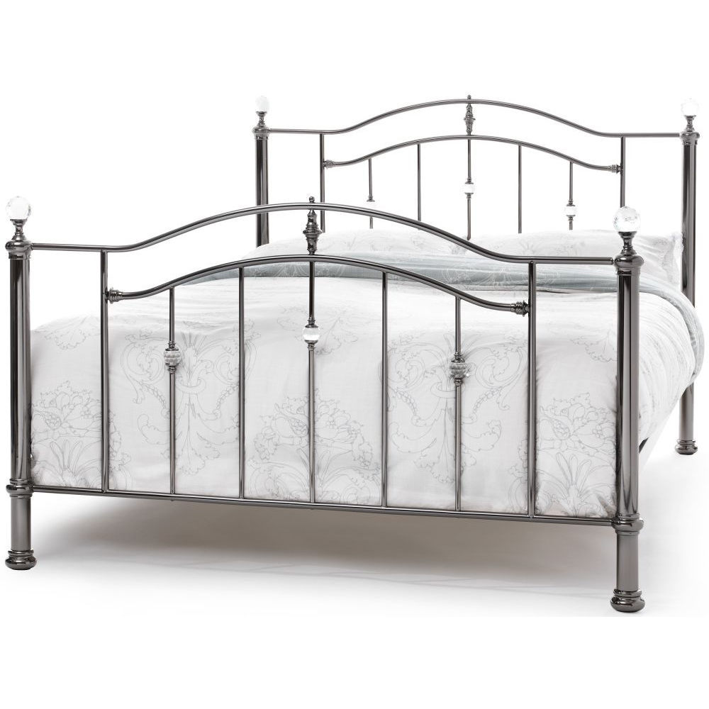 Ashley black nickel 5ft bed frame by Serene furnishings.